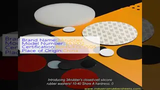 Closed Cell Silicone Rubber Washers 10-40 Shore A Hardness 0.5-1.0g/Cm³ Density