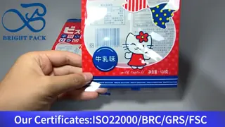 food packaging bag with clear window for biscuit 130g