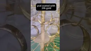 The rings coated with 24K gold film layer