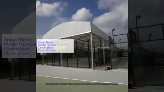 China 20m x 10m Outdoor Retractable Roof Padel Court Equipment LDK200S-R with 12mm Glass and 4.0mm Steel Mesh for sale