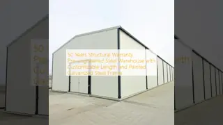 50 Yr Steel Warehouse Building Customizable Length