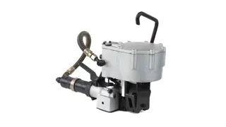 One Button 4.2m/Min Steel Strapping Tool 32mm Band Pneumatic Steel Strapping Machine