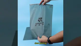 Custom Frosted Gray Semi-Transparent Zipper Bag for Apparel
