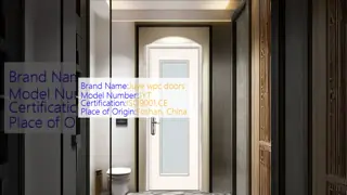 WPC Glass Door Moisture Proof Durable