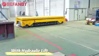 35 Ton Transfer Cart On Cross Track Operated,Professional Battery Lift Transport Trolley
