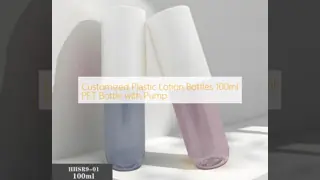 Custom PET Lotion Bottles with Pump 100ml