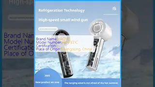 China Customized 3000mAh Mini Battery Operated Fan Handheld Digital Display Personal Cooling for sale