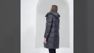 View ThermoChic Crop Puffer - 60cm Style for Long Legs & Bold Looks! Demo