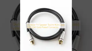 China Outdoor TV Speaker Toslink RCA Cable With 24K Gold Plated Connector for sale