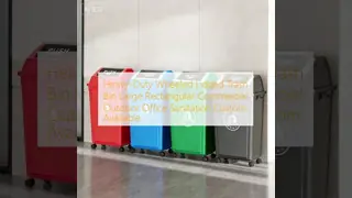 China Heavy-Duty Wheeled Custom Trash Bin for Outdoor Commercial Use with Large Rectangular Design for sale