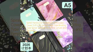 Spiral Hardcover Notebook Elegant Embossed