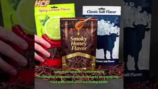 China Customized Size Printable Biodegradable Plastic Bag Stand Up Pouch Packaging Chewing Gum Various Flavors Beef Jerky Mylar Bag for sale