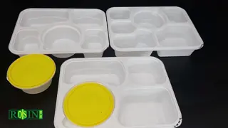 4/5/6 Compartment Meal Blister Boxes Disposable Plastic Food Containers with Lids
