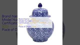 Blue White Splatter Ginger Jar 31cm