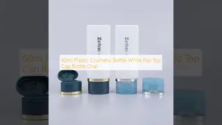 China 60ml Plastic Cosmetic Bottle with 35mm Oval Flip Top Cap - Soft Touch PE Material for Creams and Lotions for sale