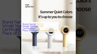 Portable Cooling Fan Digital Display Rechargeable
