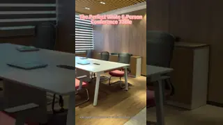 6 Seat Office Conference Table Modern Wood Design