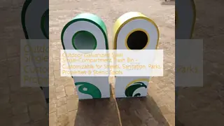 Dual Compartment Outdoor Bins