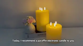 3 candle wick flameless candles