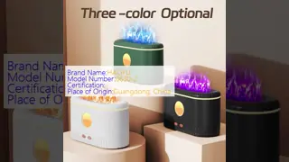 China Customized Logo Aromatherapy Flame Diffuser Essential Oil Air Humidifier Quiet Hydration for sale