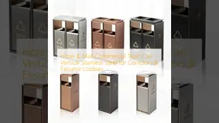 Stainless Steel Trash Can for Hotels Malls