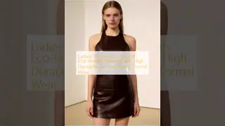 Sleek PU Mini Dress Halter Neck