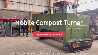 Cow dung mixed crushing commercial organic fertilizer compost turning machine