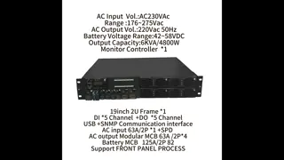 6KVA Modular Online UPS System for Telecom & Industrial Applications