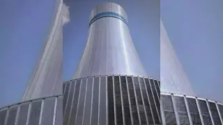 Steel structure for cooling towers