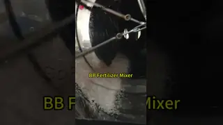 BB fertilizer mixing machine at the work site.