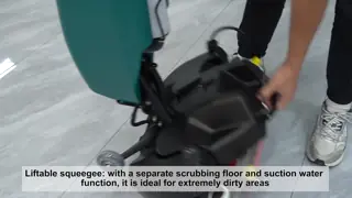 China Double Brush industrial Mini Floor Scrubber Machine With 560mm Squeegee And 6L Tank for sale