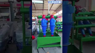 High-level efficiency Desander used in the solids control system at TR Solids Control.