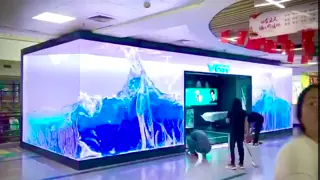 Indoor right-angle LED screens can play continuous content across the entire screen, allowing the im