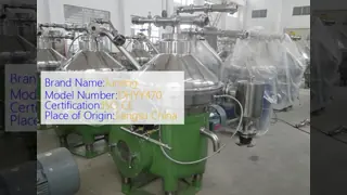 China PLC Control Disk Bowl Centrifuge , Centrifugal Oil Separator For Fish Meal for sale