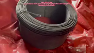 Export Canada 3.0mm 11Gauge 22.7kg per roll Black Annealed Baling Wire Package In Carton and Pallet