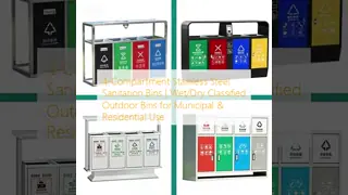Large Stainless Steel Outdoor Bins