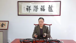 China 50ft 10 AWG 30A Heavy Duty RV Power Cord with LED Light Easy Unplug & Storage Organizer TT-30 Plug SJTW Wire Type for sale