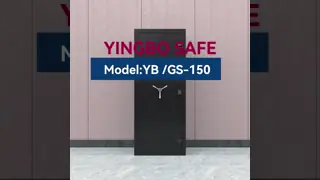 BLACK GUN SAFE WITH LED LIGHT