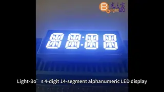 Custom Ultra White 4 Digit 10.2mm 14 Segment LED Display