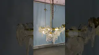 Titanium Gold Glass Chandelier Crystals Luxury Pendant Lights