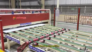 China Cost-effective 2x2 Drop Ceiling Tile Gypsum Ceiling Tile Making Machine with 15m/min Adjustable Speed for sale