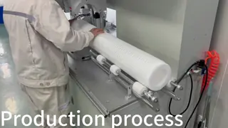 production process-welding machine（high flow filter cartridge）