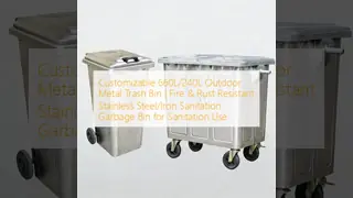 Stylish Rolling Trash Can Rolls Away Clutter