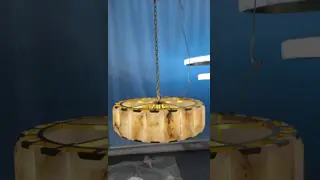 Iron Scagliola High End Pendant Lights With Marble Lampshade