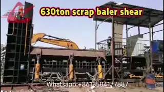 630ton scrap metal baler shear is working perfectly in SriLanka