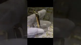 Watch case is vacuum-coated with 24k pure gold.