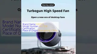 Turbogun Fan Digital Screen High Speed Cooling
