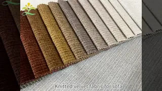 Knitted velvet fabric for sofa