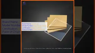 Top Quality Acrylic Sheet with 94% Light Transmission and 100% Virgin PMMA