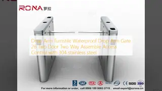 China Drop Arm Turnstile Waterproof Drop Arm Gate 26 Two Door Two Way Assemble Access Control with 304 stainless steel for sale